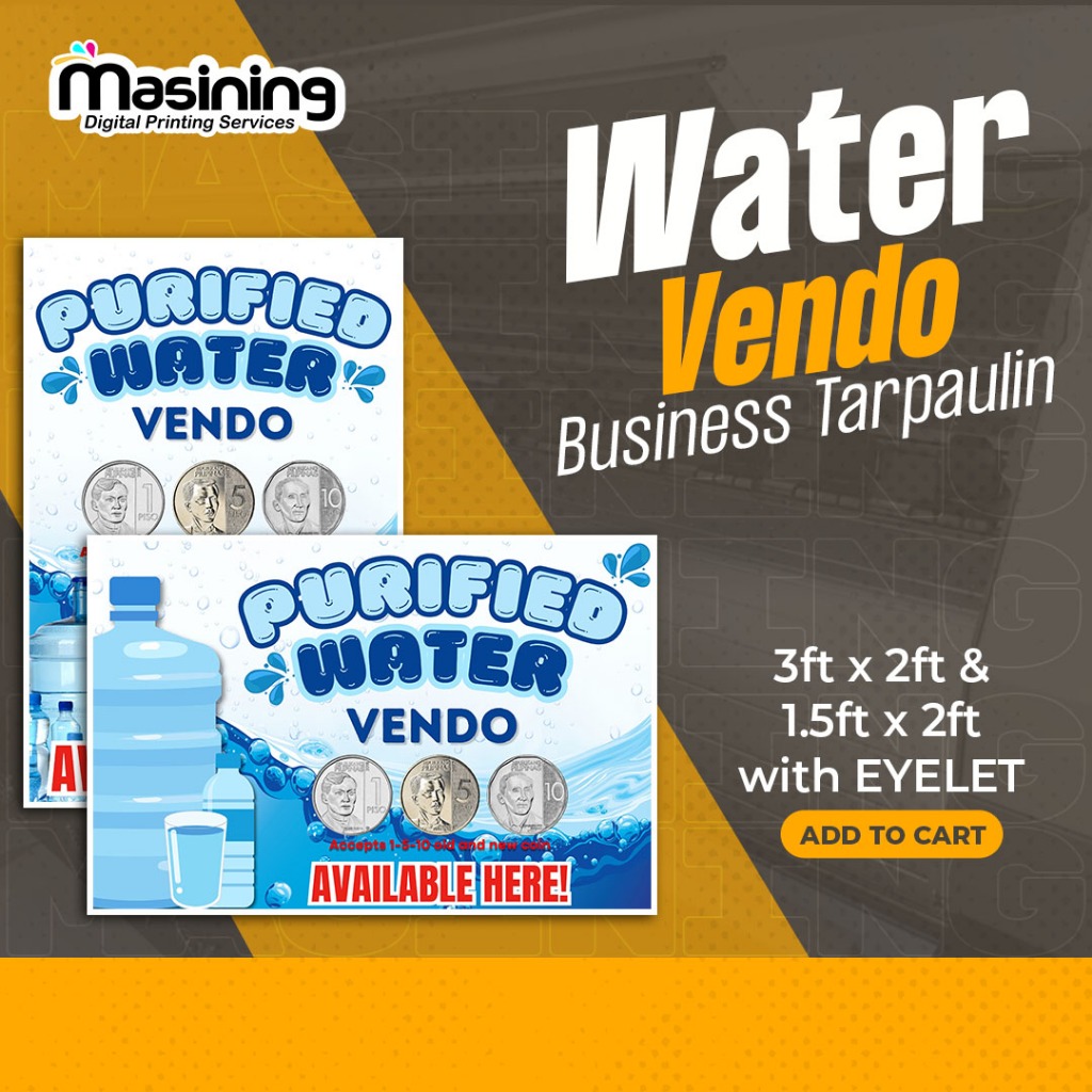 Water Vendo Business Banner tarpaulin | Shopee Philippines