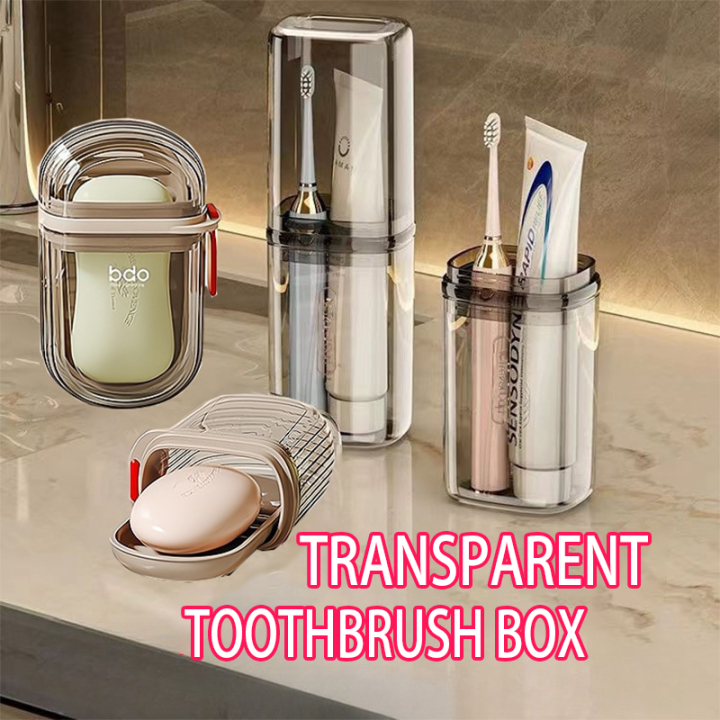 TORAS Soap Box Travel Portable Mini Soap Storage Box Sealed Drain with ...