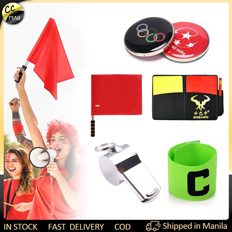Red Flags Referee Command Flag Sports Field Competition Flag Referee ...