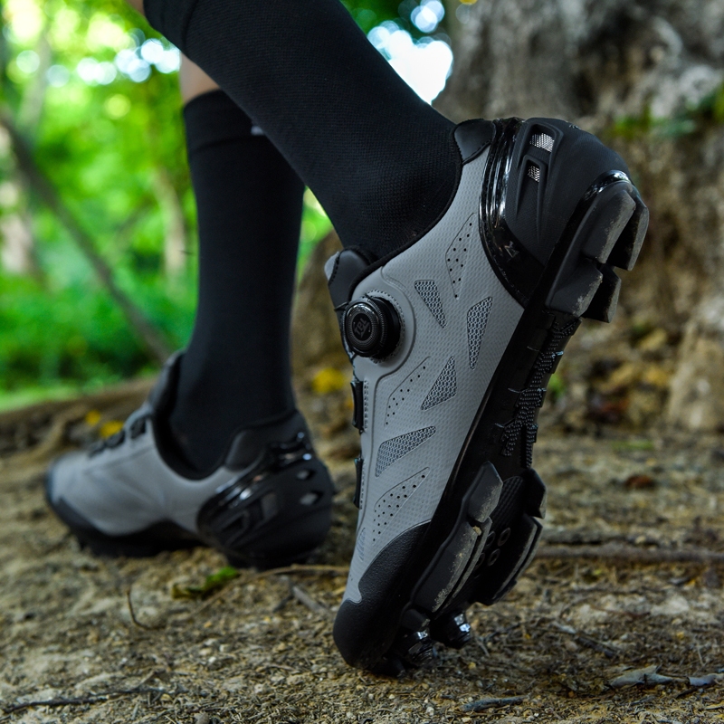 【COD】Men Cleats Shoes Mtb Bicycle Shoes For Mtb And Spin Lace Self ...