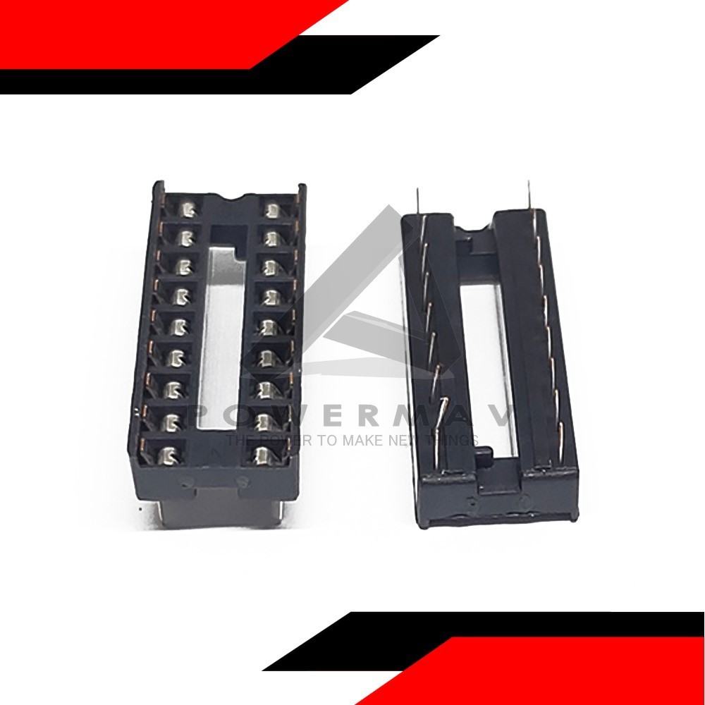 2pcs 18 pin ic socket holder 18p 18pin DIP IC Sockets Adaptor Solder ...