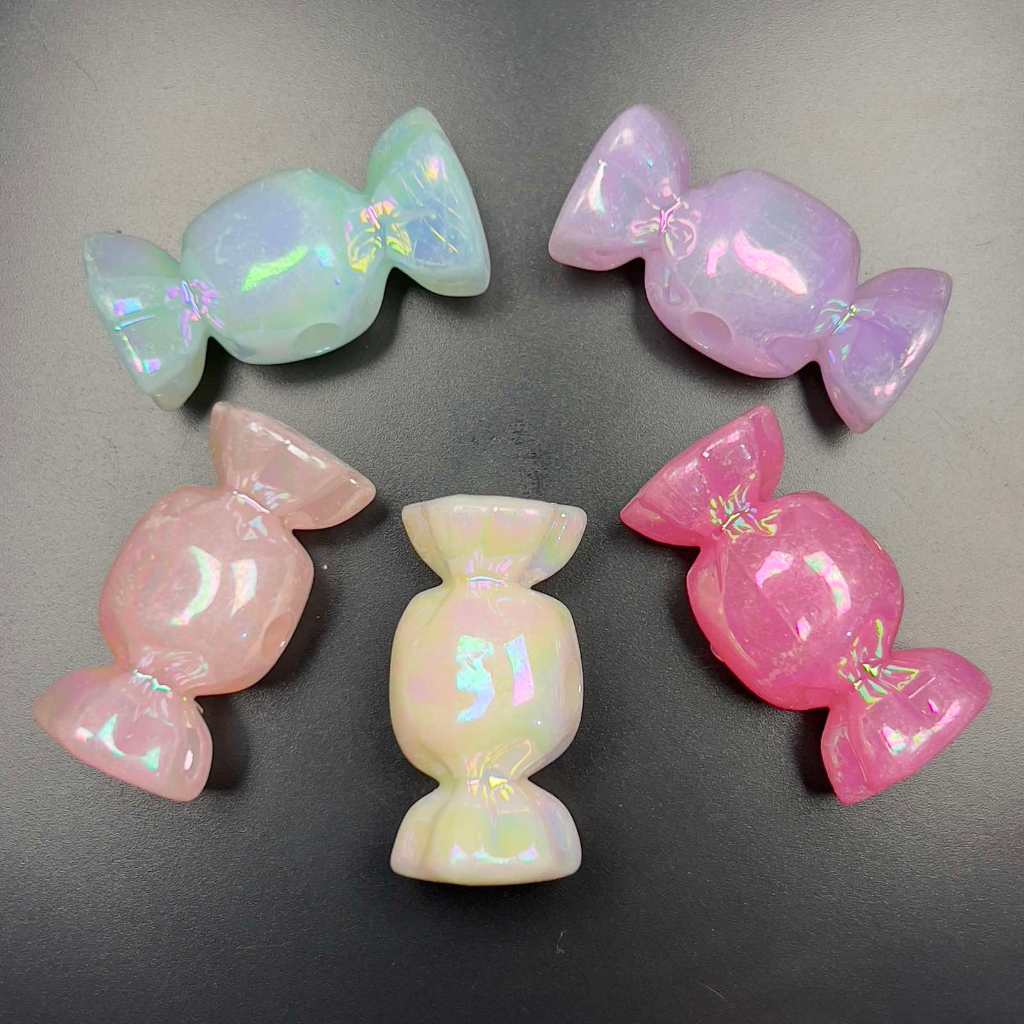 5 Pcs Candy Candy Beads 35mm Assorted Color Big size DIY Beads Art and ...