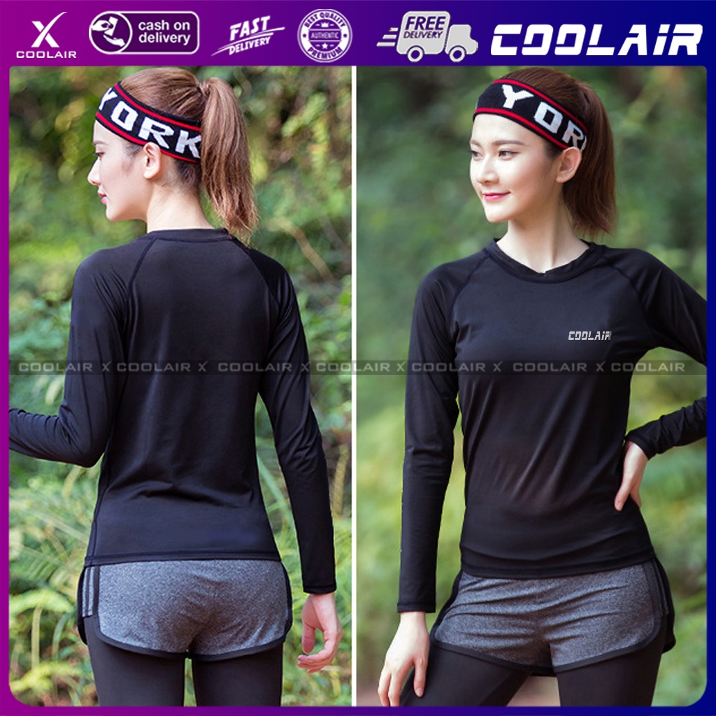 COOLAIR Dri-Quik Women Compression Shirt For Running /Jogging/Yoga/Out ...