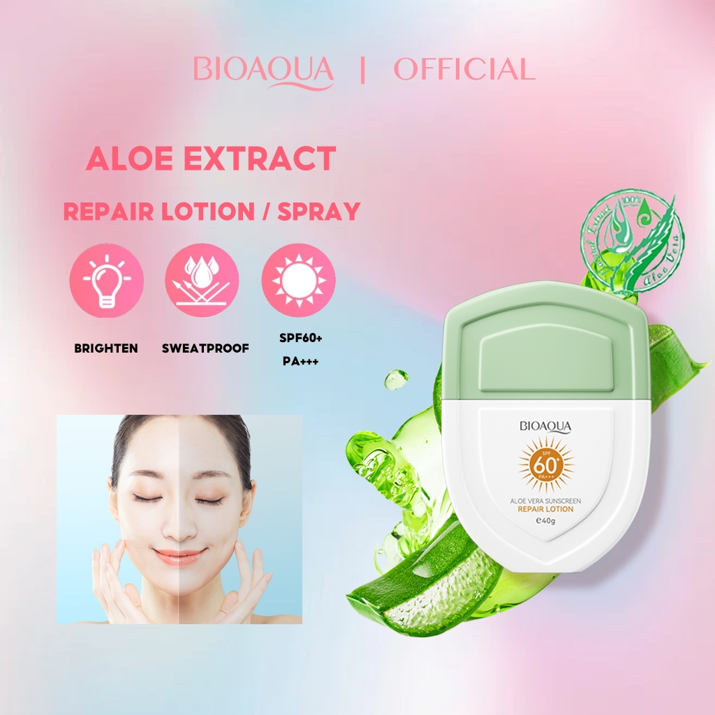 BIOAOUA Aloe Vera Premium Whitening Sunscreen Repair Cream 『BUY 1 TAKE ...