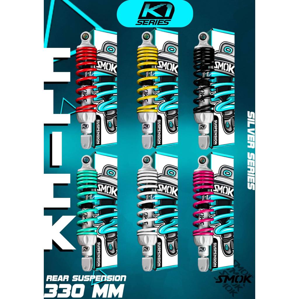 SMOK 280MM K1 SERIES REAR SHOCK FOR MIO I 125 / CLICK / BEAT FI / GENIO ...