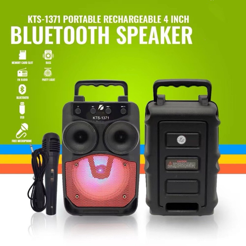 KTS-1371 Rechargeable bluetooth portable wireless speaker w/ phone ...