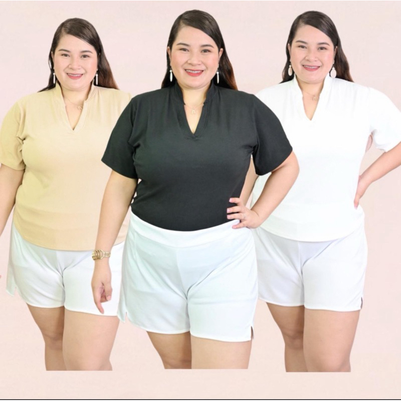 (XL TO 3XL ONE SIZE ONLY) PLUS SIZE CHEENA TOP KNITTED FABRIC ...