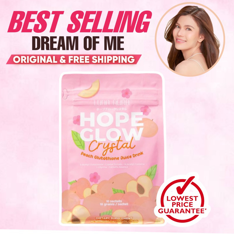 LUNA AURA HOPE GLOW CRYSTAL PEACH GLUTATHIONE JUICE DRINK | Shopee ...