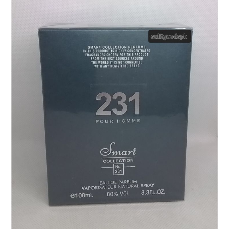 SMART COLLECTION PERFUME NO. 231 FOR MEN 100 ML EDP | Shopee Philippines