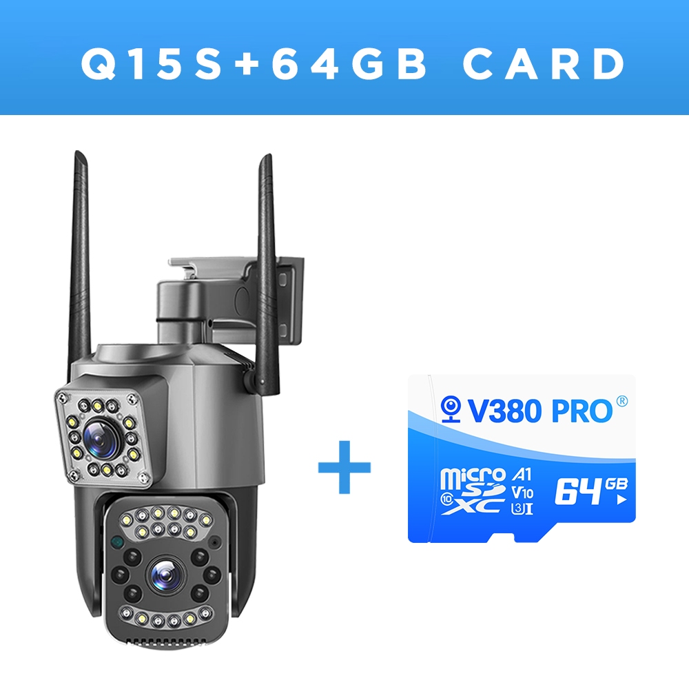 V380 Pro CCTV Camera dual lens Wi-Fi Wireless Outdoor Ip Security 4K 8Mp Night Vision two-way ...