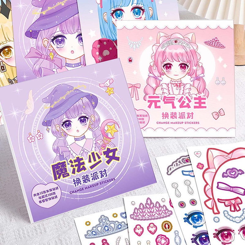 Changing stickers Fashionista make a face sticker princess stickers ...
