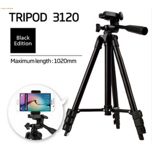 Portable 3120 Tripod Stand with Mobile Phone Holder Set | Shopee ...