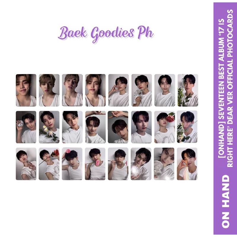 [Onhand] Seventeen Best Album ‘17 is Right Here’ Dear Ver Official Photocards | Shopee Philippines