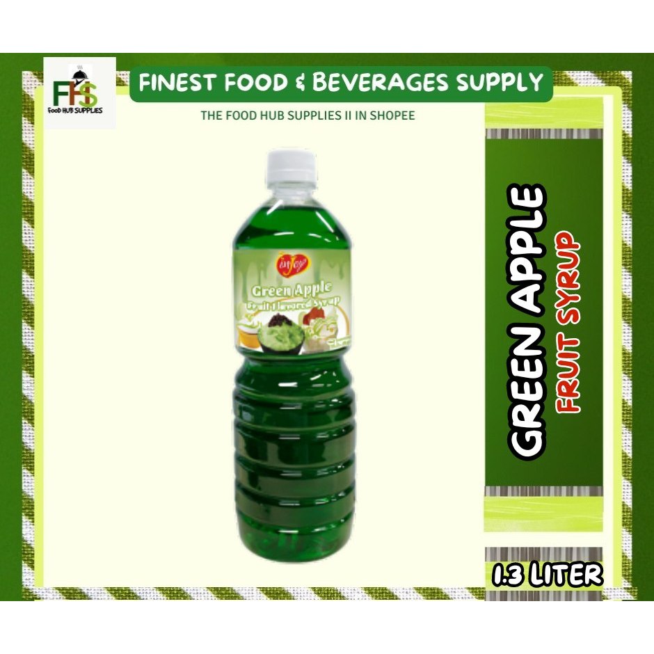 InJoy Green Apple Fruit Syrup 1 Liter | Shopee Philippines