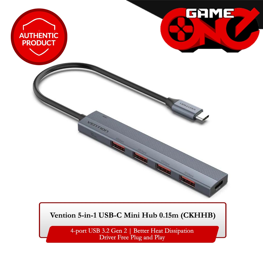 Vention 5-in-1 USB-C Mini Hub 0.15m (CKHHB) | Shopee Philippines