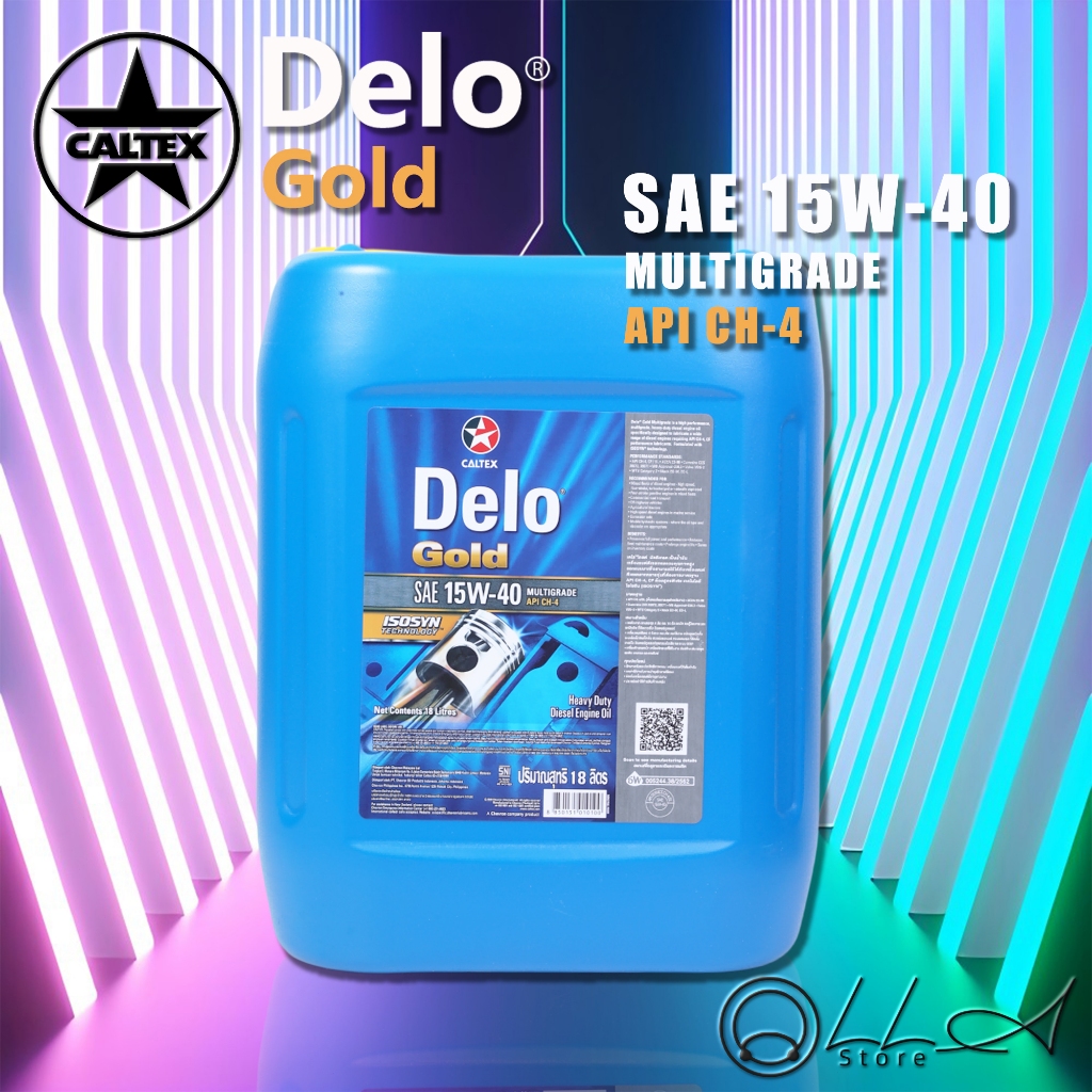 Delo Gold Engine Oil CH-4 15W-40 Heavy Duty Multigrade 18L Premium ...