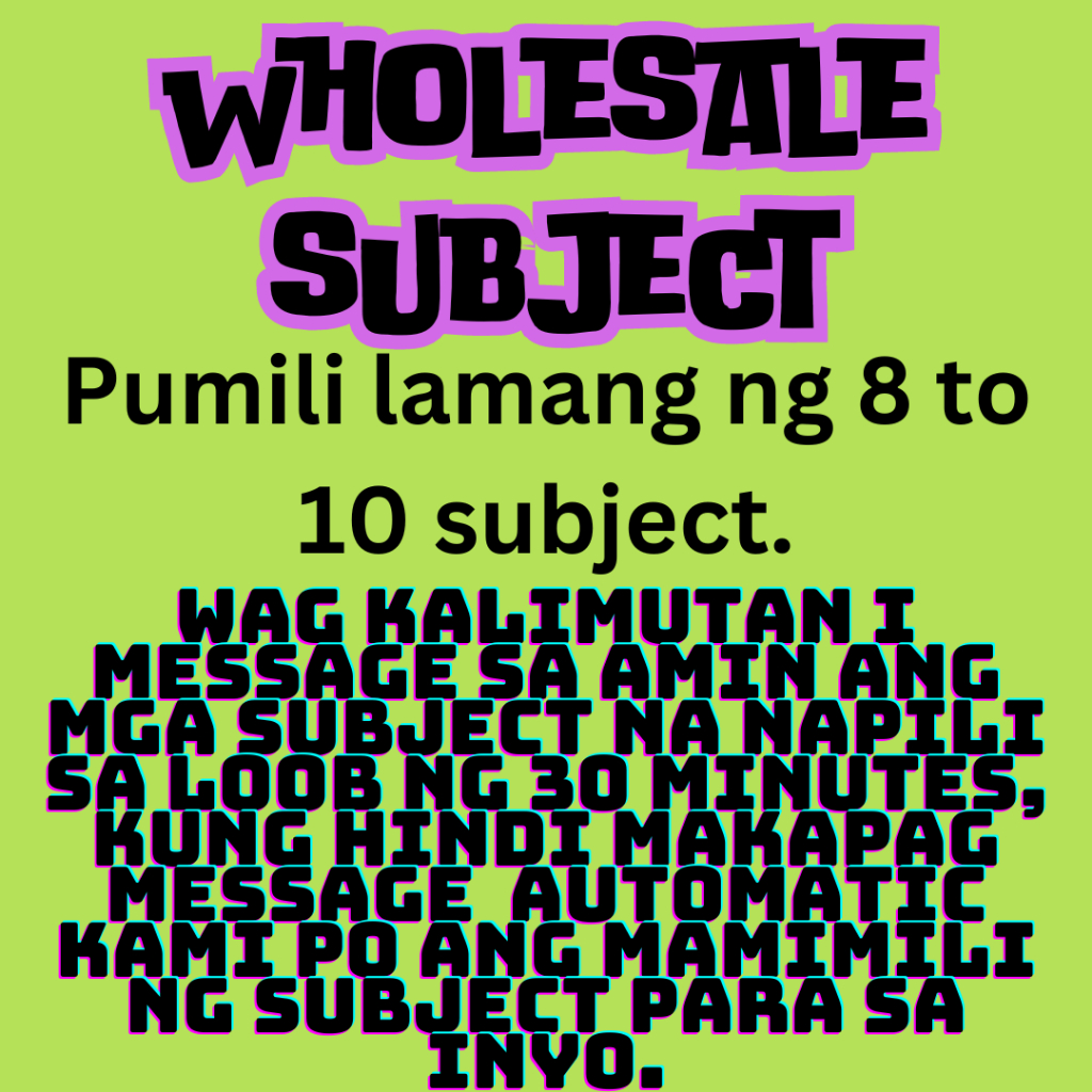 Customized subject label, Big size, Mix and Match, Deped Matatag ...