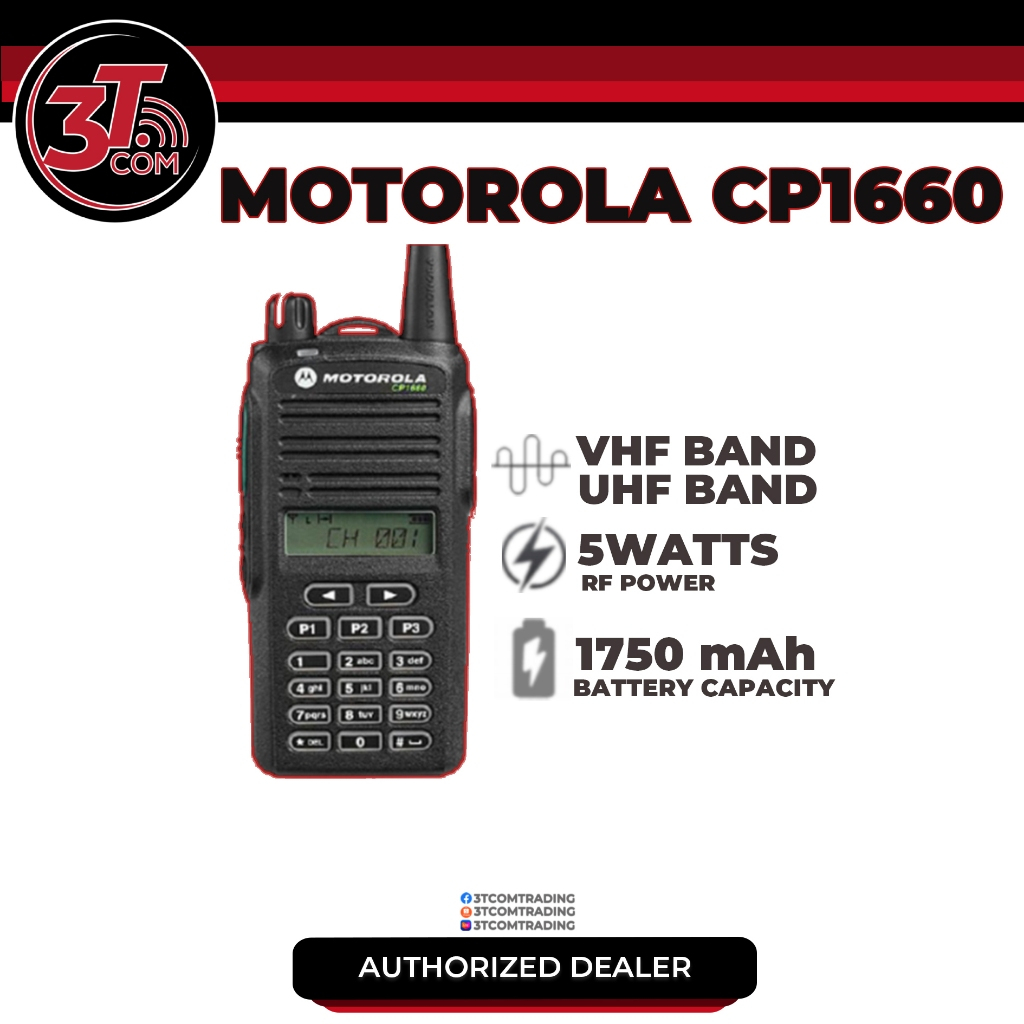 MOTOROLA CP1660 PORTABLE RADIO ORIGINAL | Shopee Philippines