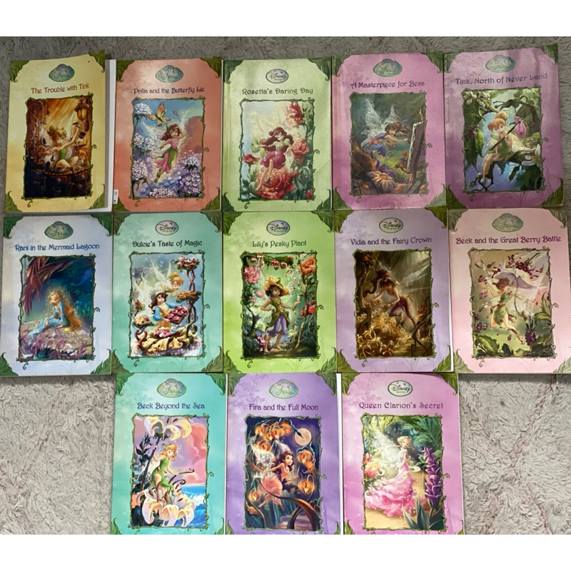 Disney Fairies Books Set of 13 Tales of Pixie Hollow Series | Shopee ...