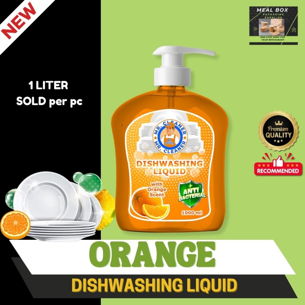 Mr. Cleaner ORANGE Dishwashing Liquid 1L (Pump) | Shopee Philippines