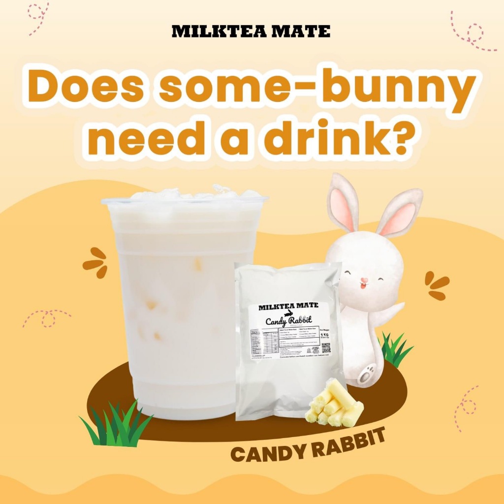 MLKT CANDY RABBIT MILKTEA FLAVORED POWDER (WHITE RABBIT) | Shopee ...