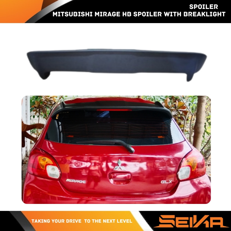 Mitsubishi Mirage Hatchback Spoiler with brake light 2014-2021, car ...