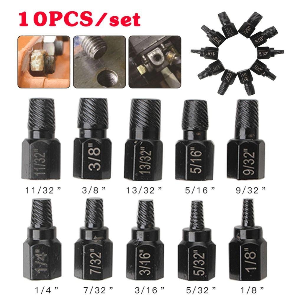 10pcs Upgrade Broken Head Screw Extractor Set Drive Easy Out Bolt ...