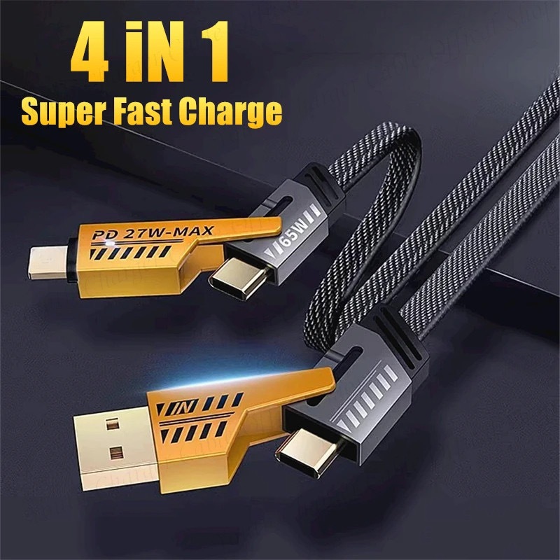 4-pin Charging Cable, 4-In-1 Super Fast Charging, Multifunction ...