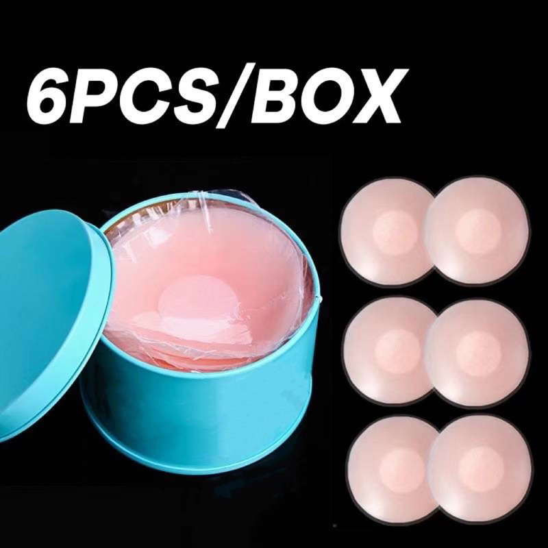 6/12PcsBox Invisible Silicone Breast Daily Adhesive Round Shape Chest ...
