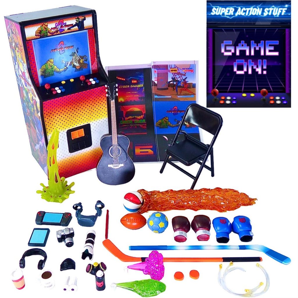 Super Action Stuff! Cat with Knives Arcade Game On! Action Figure ...