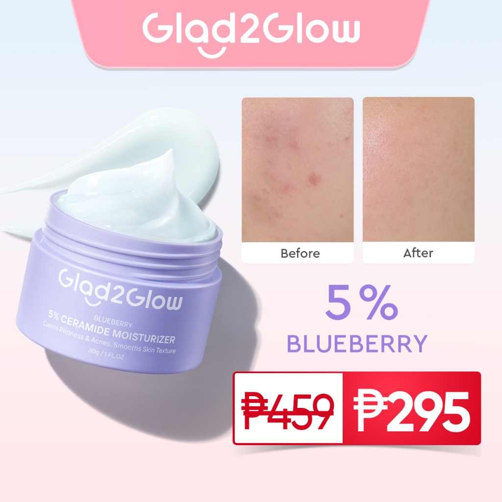 [G2G] Glad2Glow Blueberry Ceramide Barrier Moisturizer for Skin Care ...
