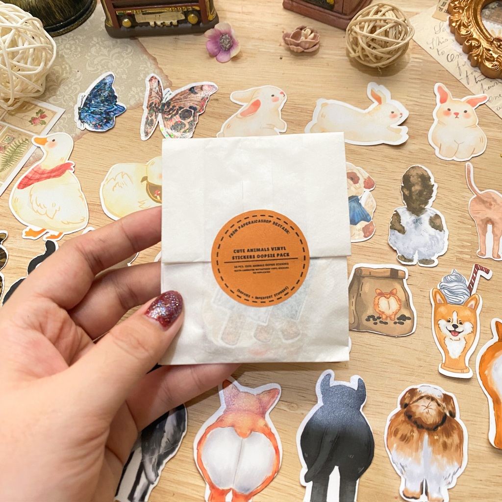 Cute Animals Vinyl Stickers Oopsie Pack, Animal Oopsie Stickers ...