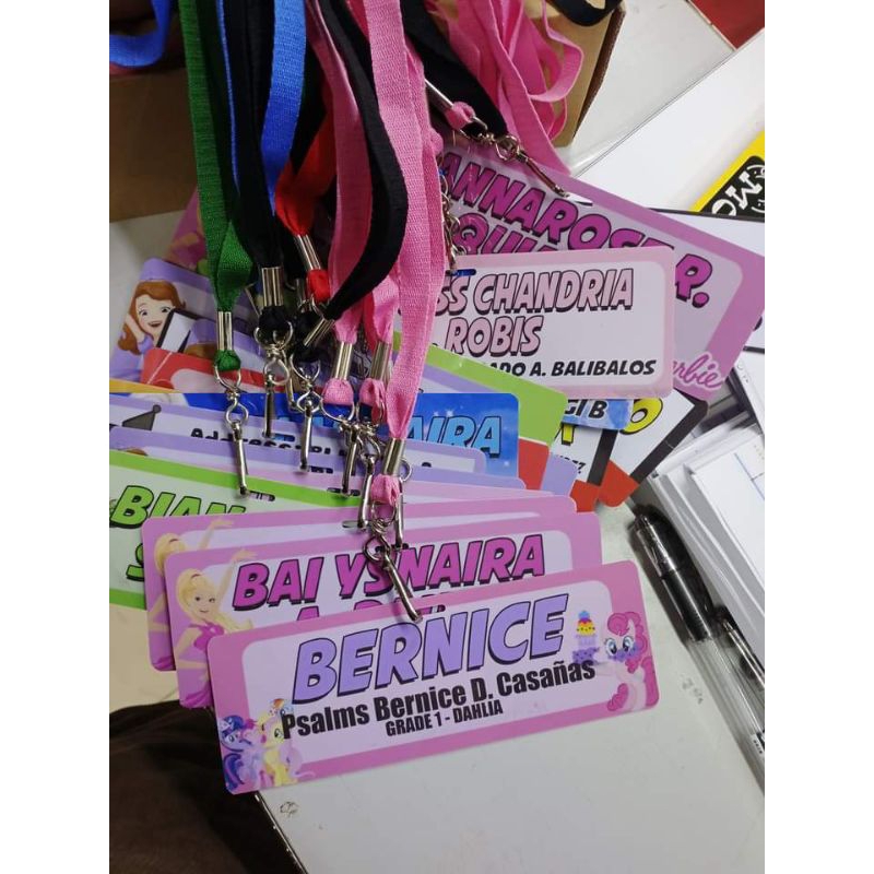 PVC NAME PLATE W/ FREE LACE (BACK TO BACK PRINT) | Shopee Philippines