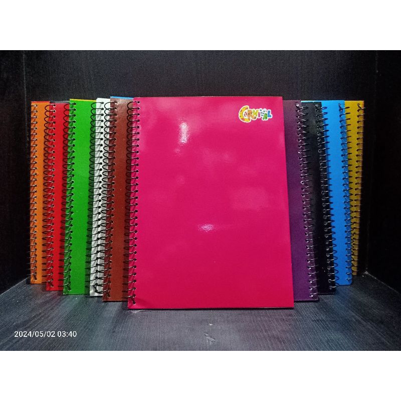 Notebook Spiral 80 leaves ( 10pcs per ream) assorted Color | Shopee ...