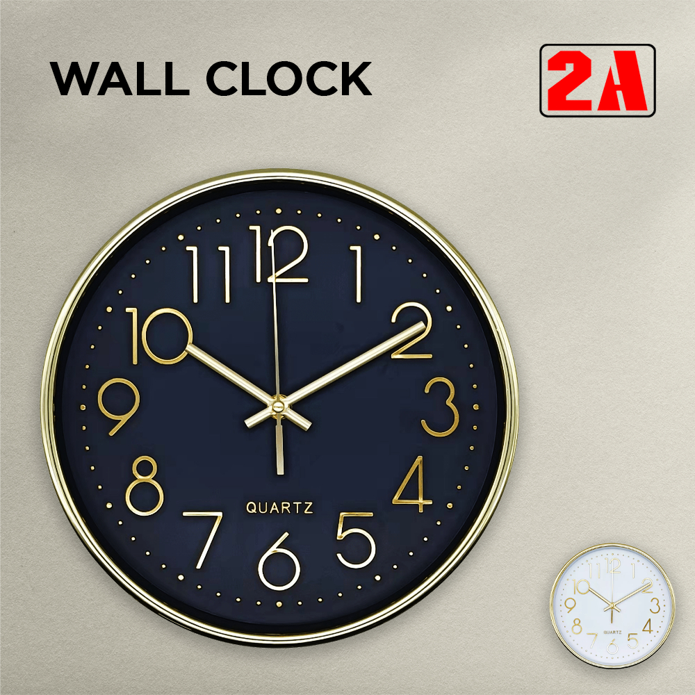 2A 11.5 or 10 Inches Wall Clock Modern Rose Gold Aesthetic Design ...