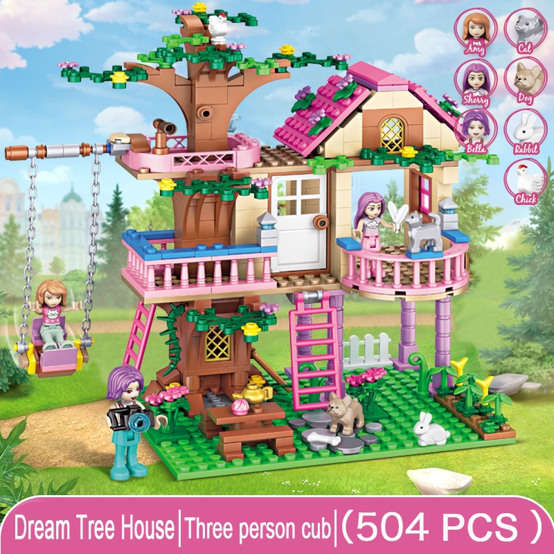 504pcs Dream tree House Blocks Girls DIY Assembled Toys Children's Toys ...