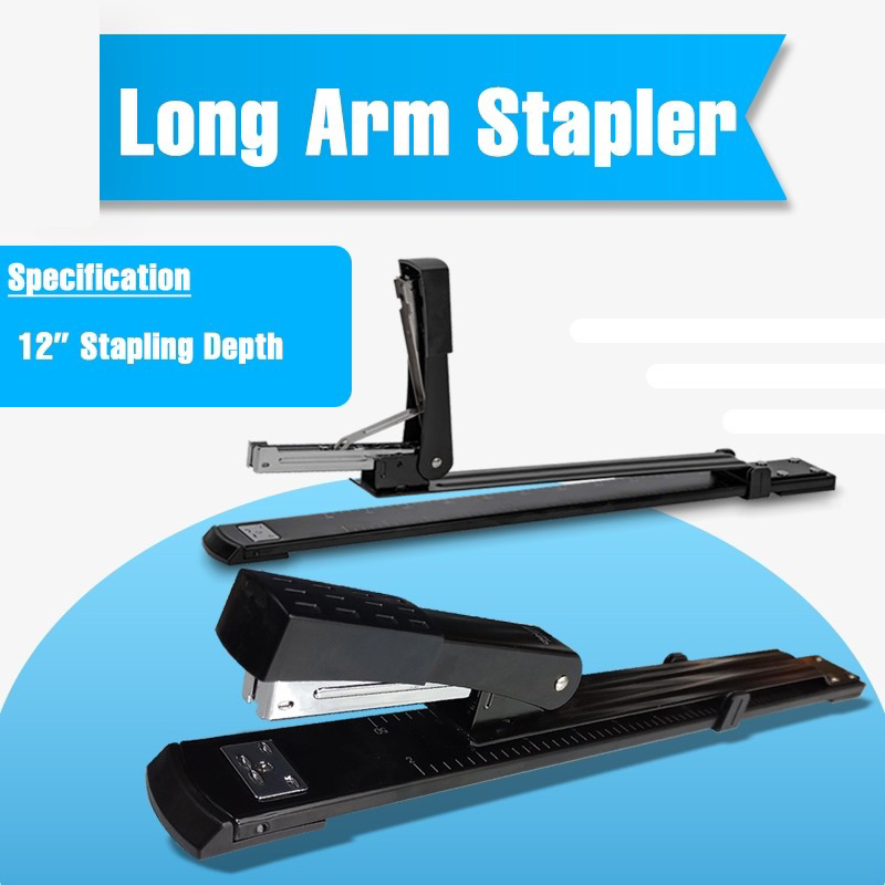 Deli 0334 Long Arm Stapler 12inches Lengthening Stapler | Shopee ...