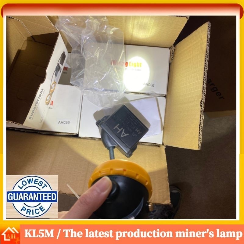 Aquosport KL5M/KL8M Miner's Lamp Wisdom Flashlight Rechargeable Lithium ...