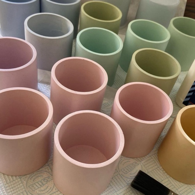 3.5 inches round pastel pots for small plants and candle making ...