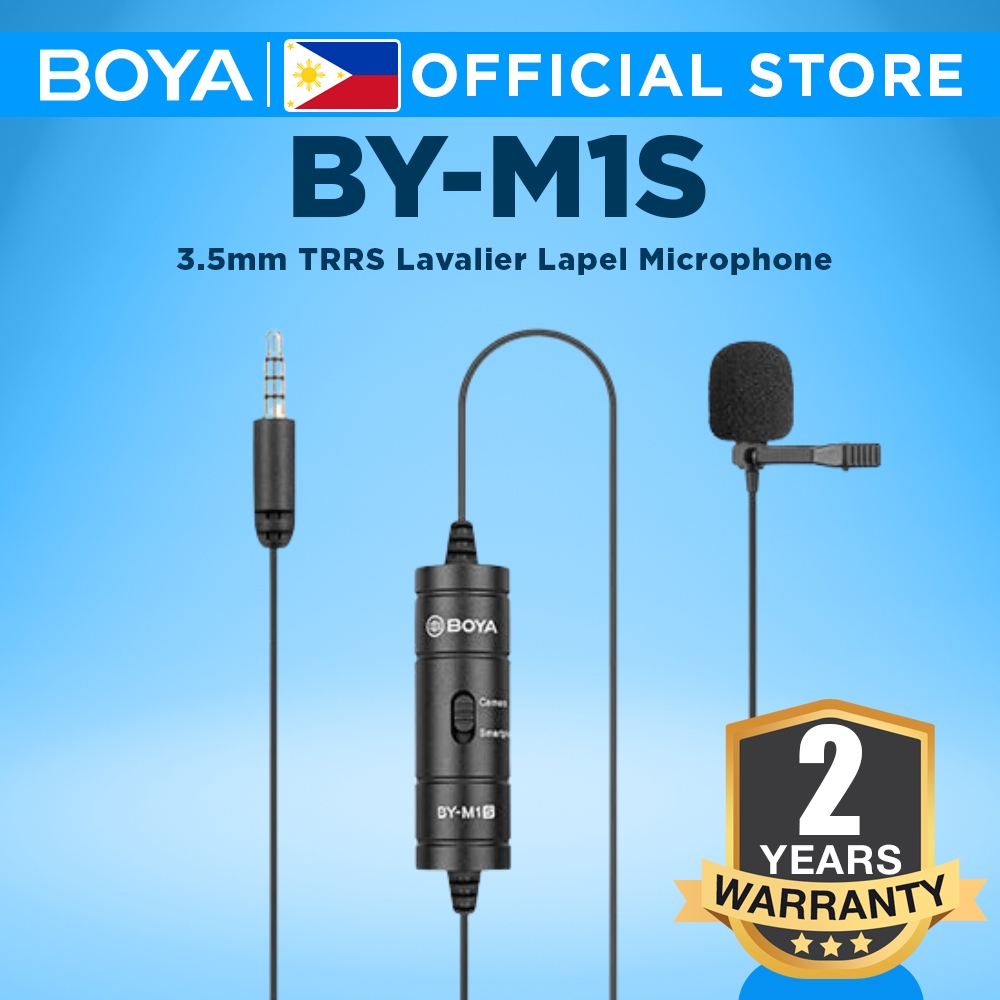 BOYA BY-M1S Upgraded Omni-Directional Lavalier Lapel Microphone for Smartphones DSLR | Shopee ...