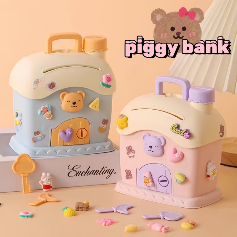 U toys DIY Cute Bear House Piggy Bank Toy Coin Banks Save Money Box for ...