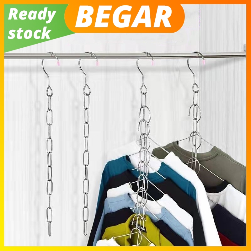 Metal And Plastic Loop Chain Hanger Hangerloop Chain Hanger Clothes ...