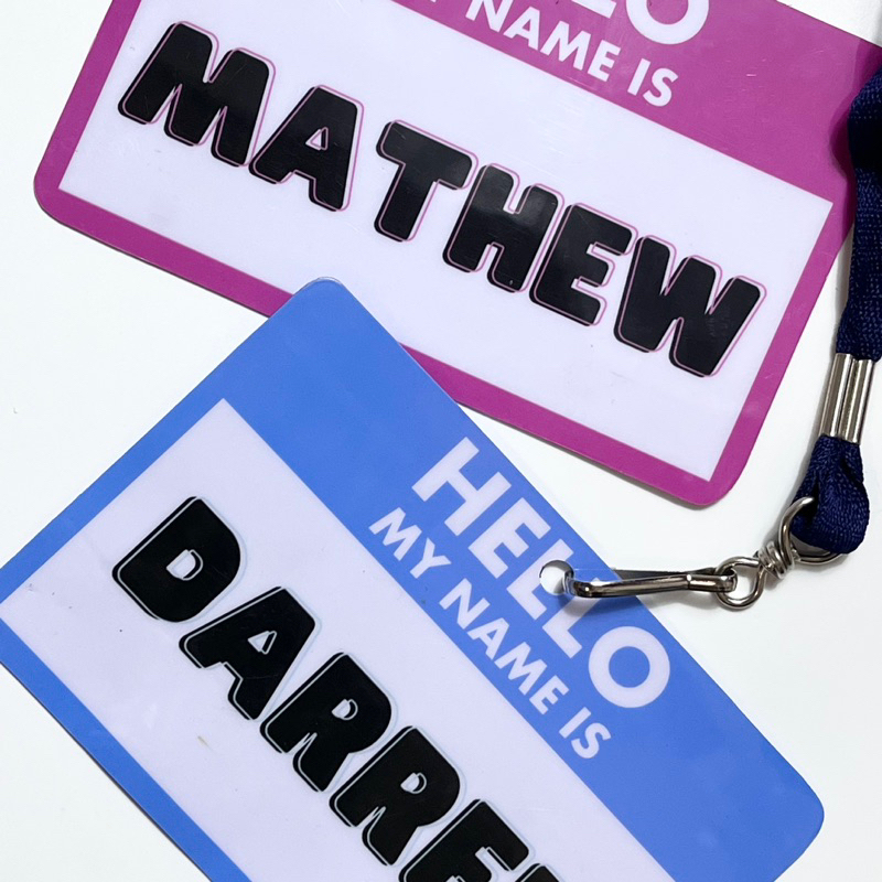 BIG PVC NAME TAG ( Back To Back ) | Shopee Philippines