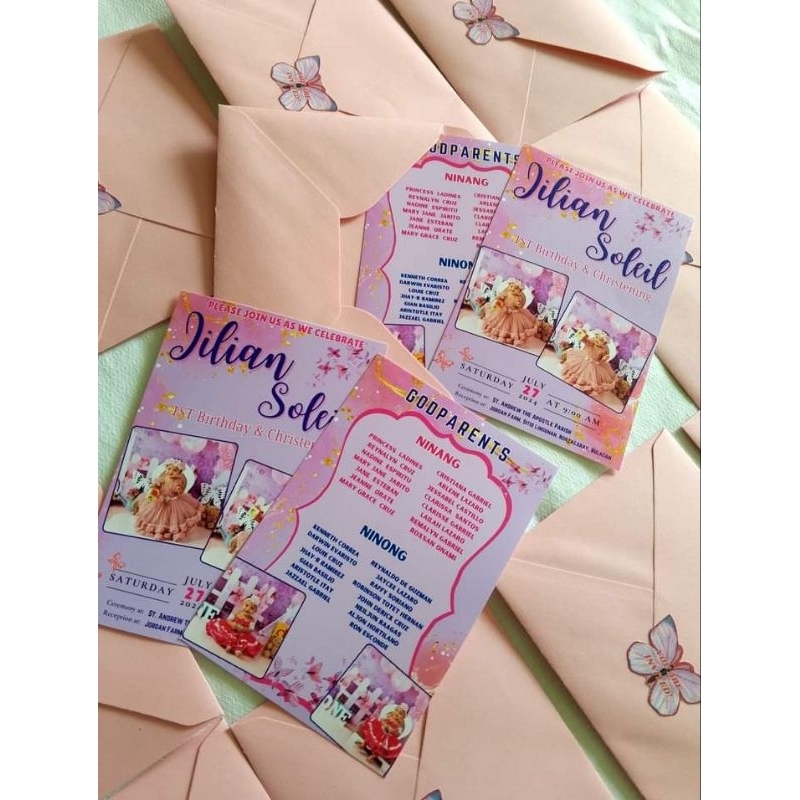 INVITATION CARD FOR WEDDINGS/BIRTHDAY AND ETC. | Shopee Philippines