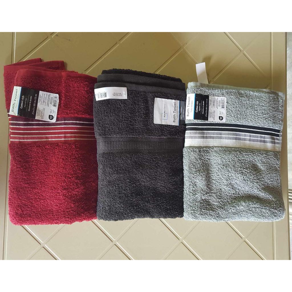 MAINSTAYS BATH TOWELS FROM USA | Shopee Philippines