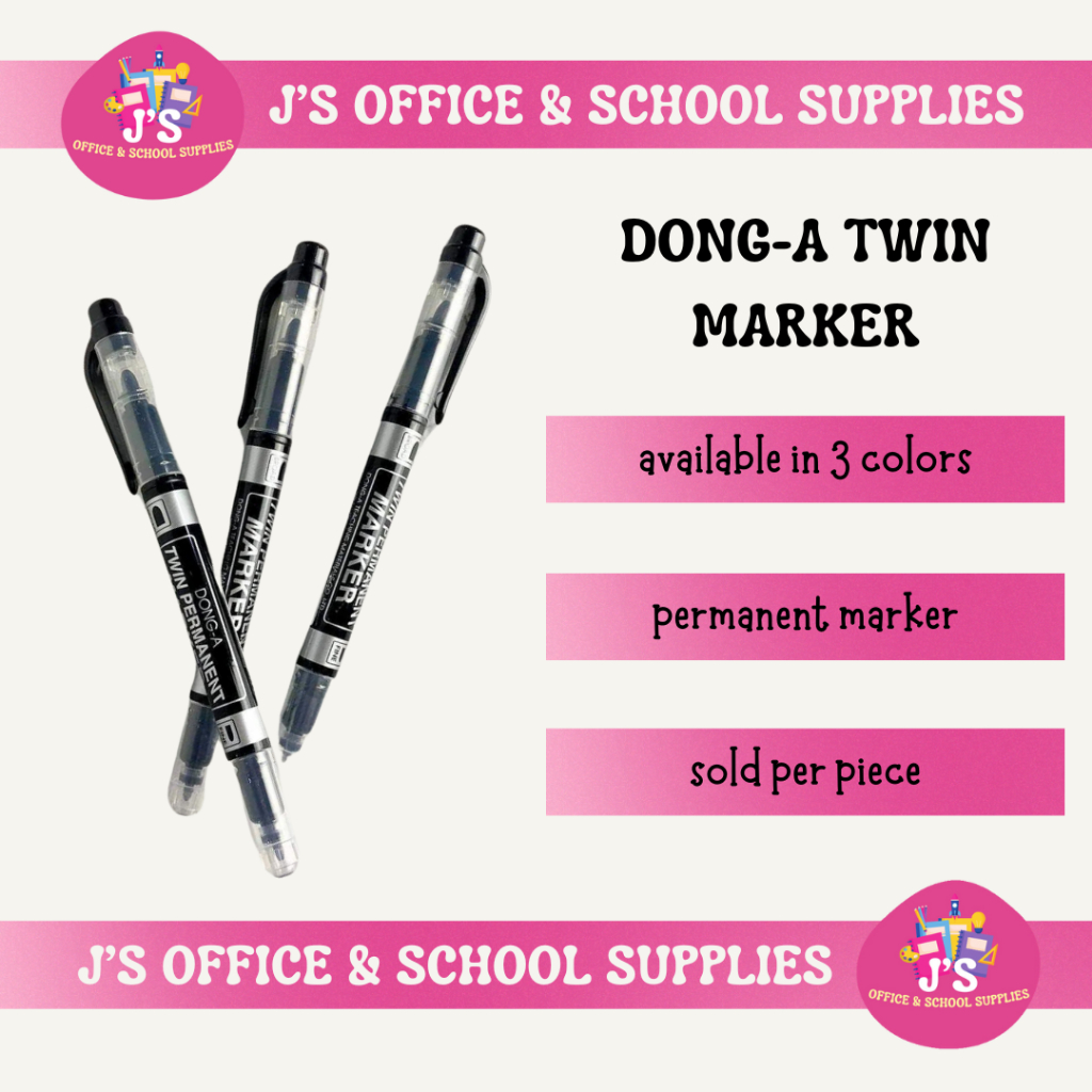 DONG A Twin Permanent Marker (sold per piece) | Shopee Philippines