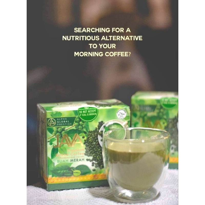 JAVA PREMIUM GREEN COFFEE MIX WITH BUAH MERAH 210gms (1box/10sachets ...