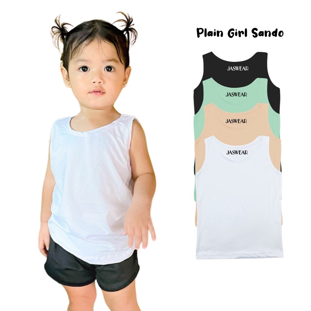 Kids Sando Plain Girl Sleeveless Sando Tops Inner Top by Jaswearph ...