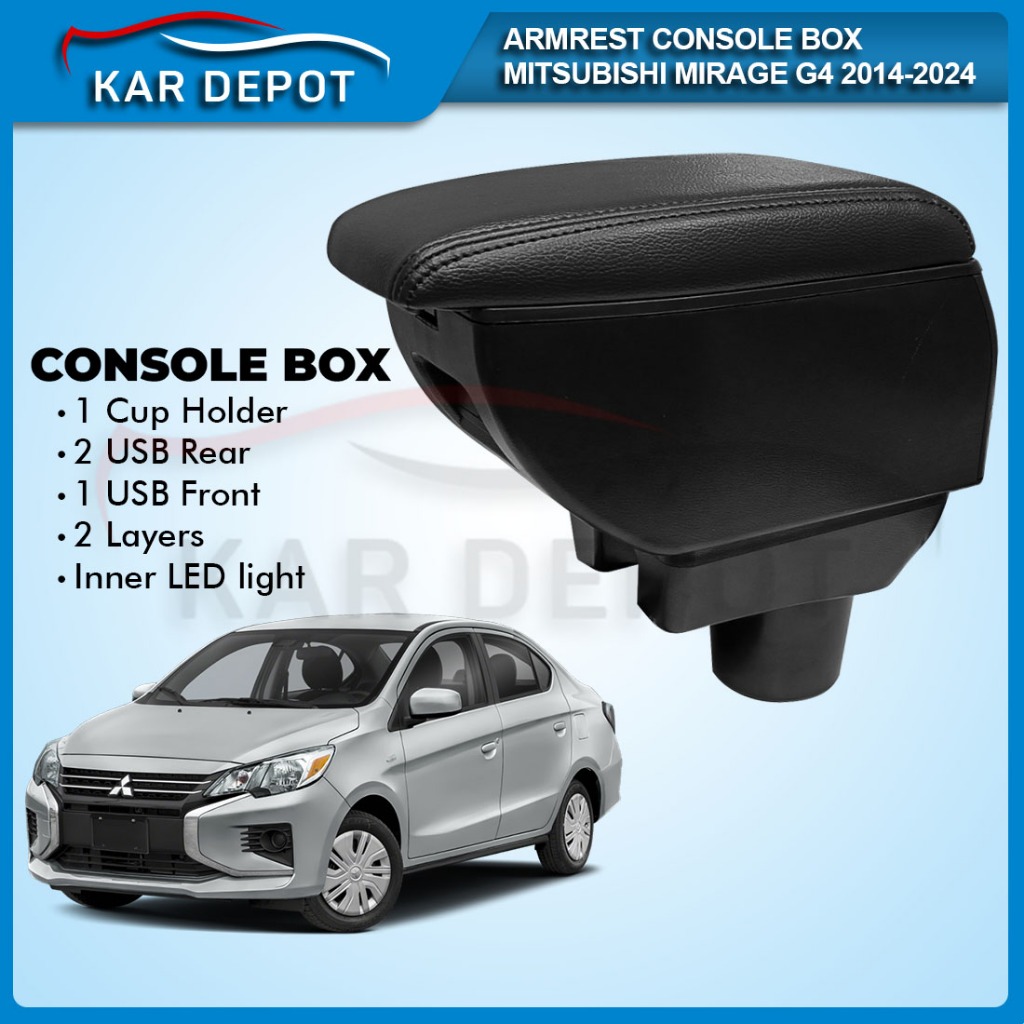 MITSUBISHI MIRAGE G4 2014-2024 Arm Rest Armrest Console Box | Shopee ...