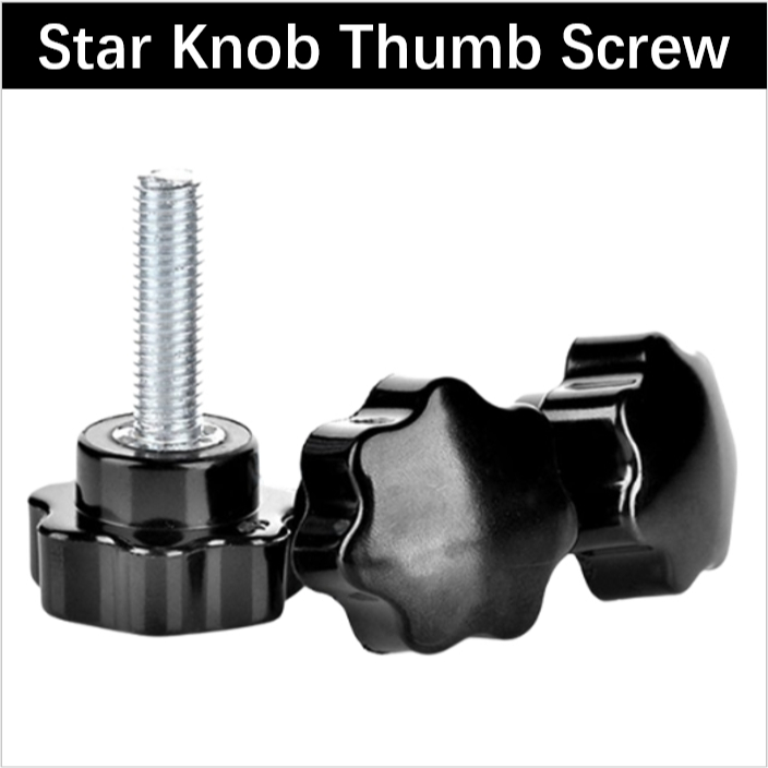 RTK M6-M8-M10-M12 Star Knob Grip Thumb Screw Male Thread Star Shape ...